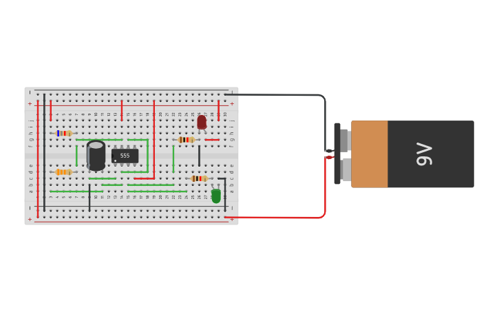 Circuit design SEMAFORO CON 555 | Tinkercad Circuit design SEMAFORO CON 555 | Tinkercad