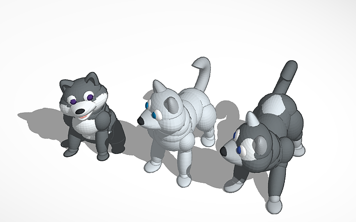 3D design cute puppies | Tinkercad