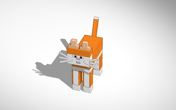 3D design Minecraft gato | Tinkercad
