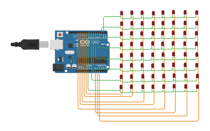 Circuit design Copy of Matriz LED 8 X 8 3.0 | Tinkercad