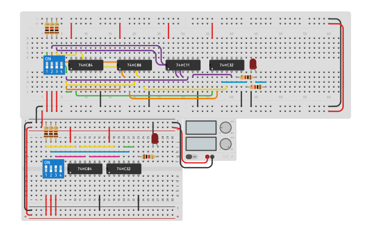 Circuit design 2.1 Simplification of Boolean Function | Tinkercad Circuit design 2.1 Simplification of Boolean Function | Tinkercad