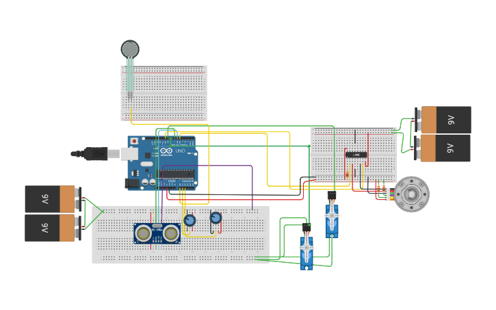 Circuit Design Copy Of Arduino Autonomous Car Mini Project Tinkercad