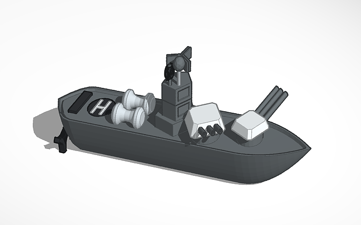 3d Design Battle Ship Tinkercad
