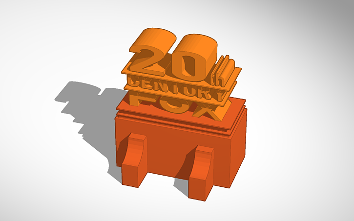 3D design 20th Century Fox Logo | Tinkercad