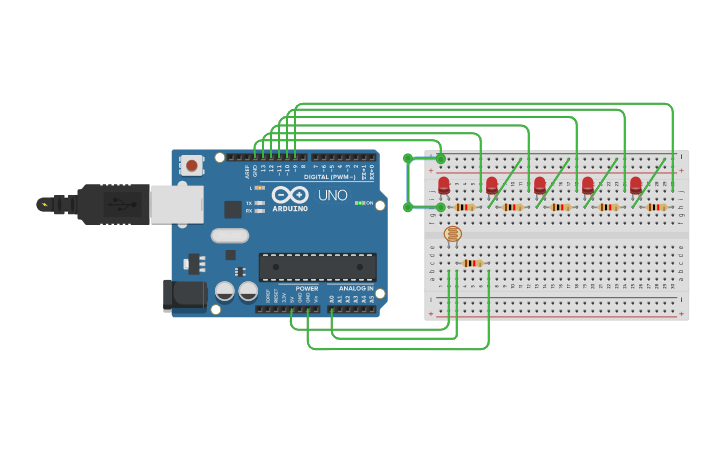 Circuit design CIRCUITO ARDUINO | Tinkercad
