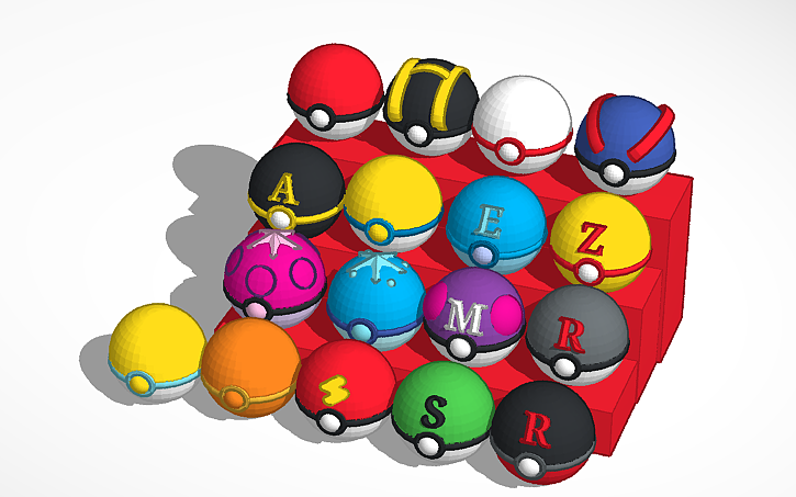 3D design PokeBall | Tinkercad