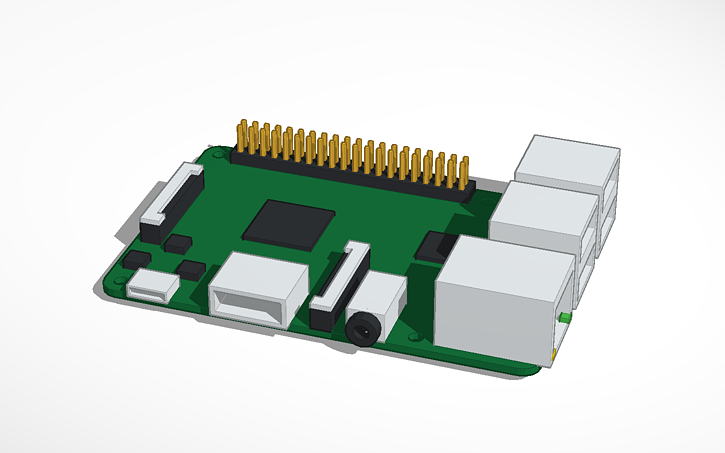 3D design Raspberry Pi 2 1:1 scale dummy | Tinkercad