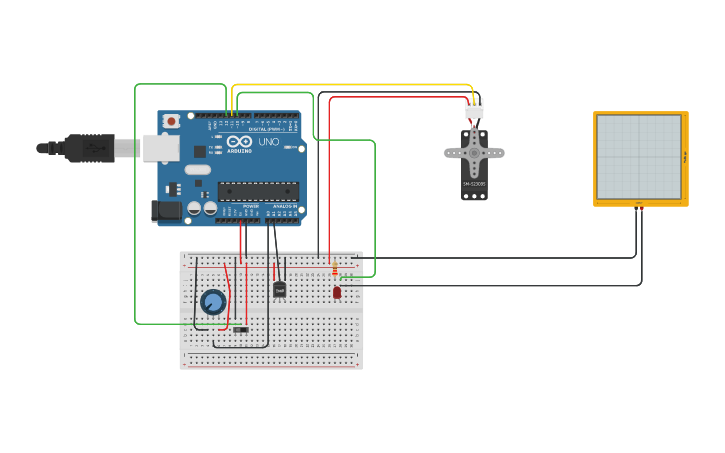 Circuit Design Sensor And Actuator With Arduino Tinkercad
