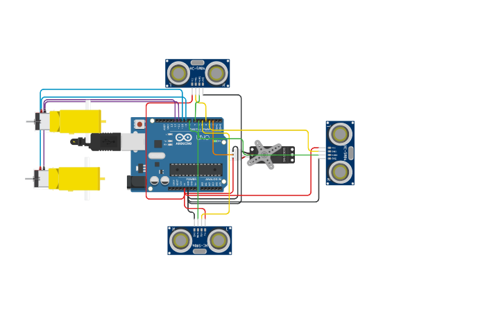 Circuit design automatic vehicle | Tinkercad