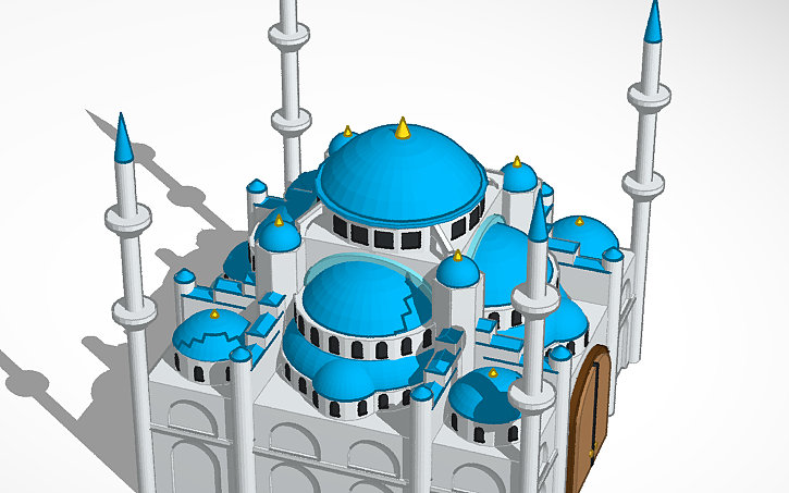 3D design Blue Mosque Base | Tinkercad