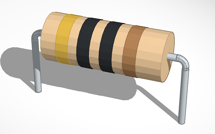 3D design 10 ohm resistor | Tinkercad