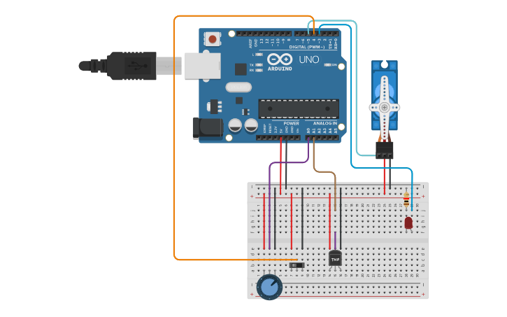 Circuit Design Sensors And Actuators Example Tinkercad
