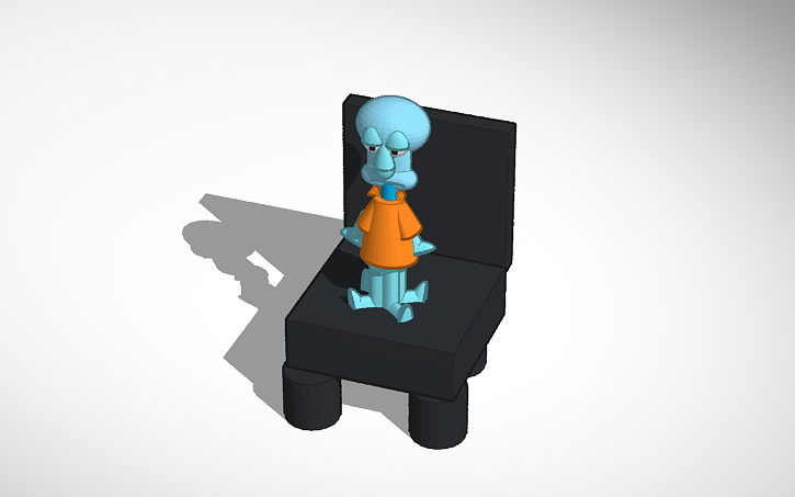 3D design squidward on a chair | Tinkercad