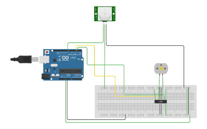 Circuit Design Automatic Door Opener Using Arduino And Pir Sensor