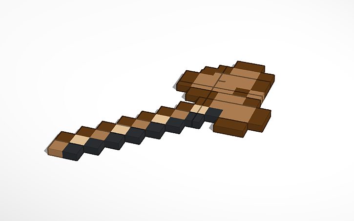 3D design Minecraft Wooden axe | Tinkercad
