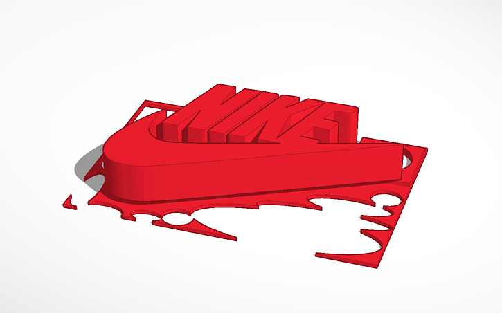 3D design SIMBOLO DE NIKE | Tinkercad