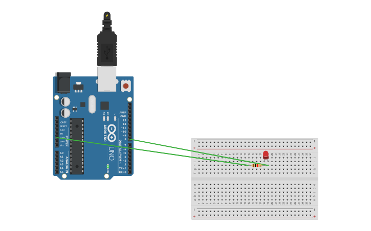 Circuit Design Led Intermitente Arduino Tinkercad