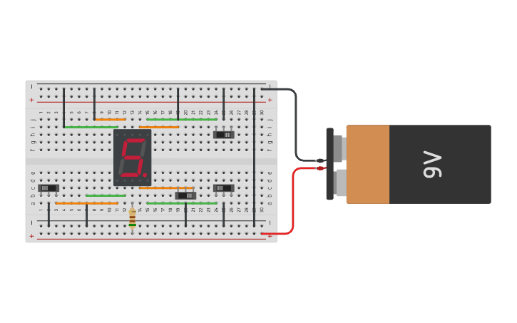 Circuit design Display 7 segmentos 3 | Tinkercad Circuit design Display 7 segmentos 3 | Tinkercad