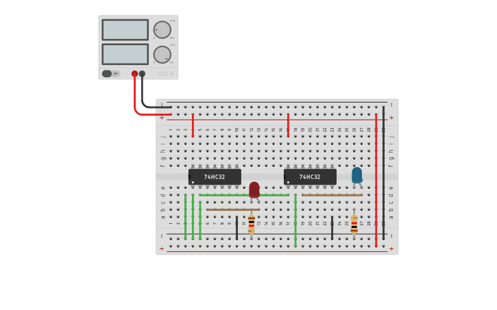 Circuit design 4 to 2 encoder | Tinkercad
