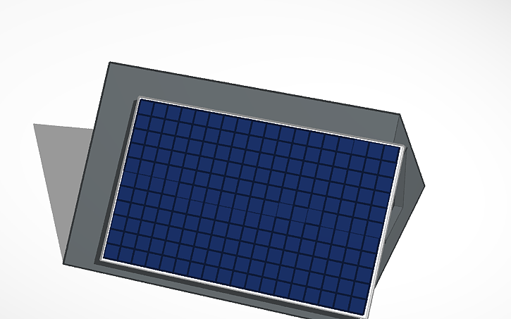 3D design Solar panels on house | Tinkercad