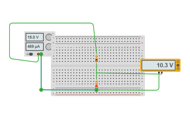 Circuit Design Voltage Divider Tinkercad