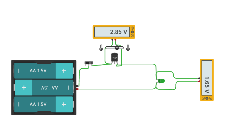 Circuit design redintecia ntc y ptc | Tinkercad