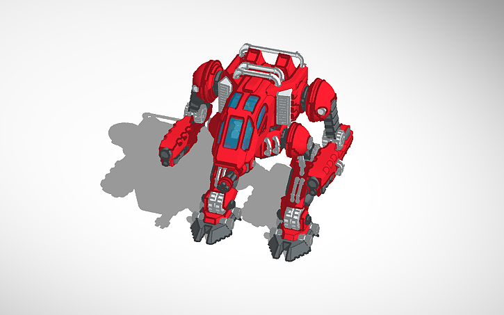 3D design CSBM-X1A - "Crimson Stalker" Battle Mech | Tinkercad