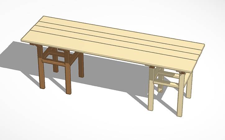 3D design Simple Wood Table | Tinkercad