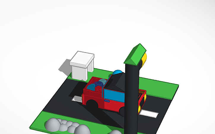 3D design Truck on the road | Tinkercad