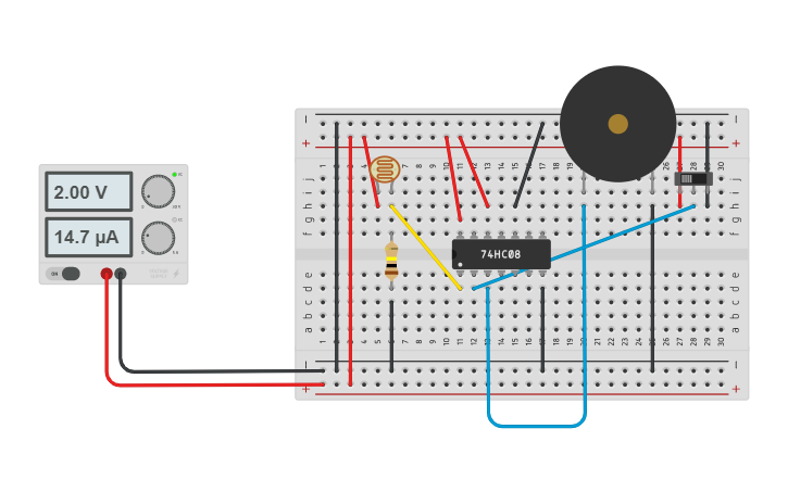Circuit Design Burglar Alarm Tinkercad