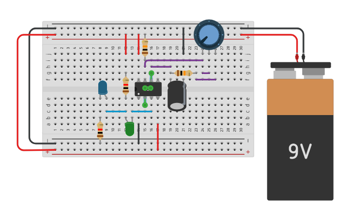 Circuit design Circuito de luces variables | Tinkercad