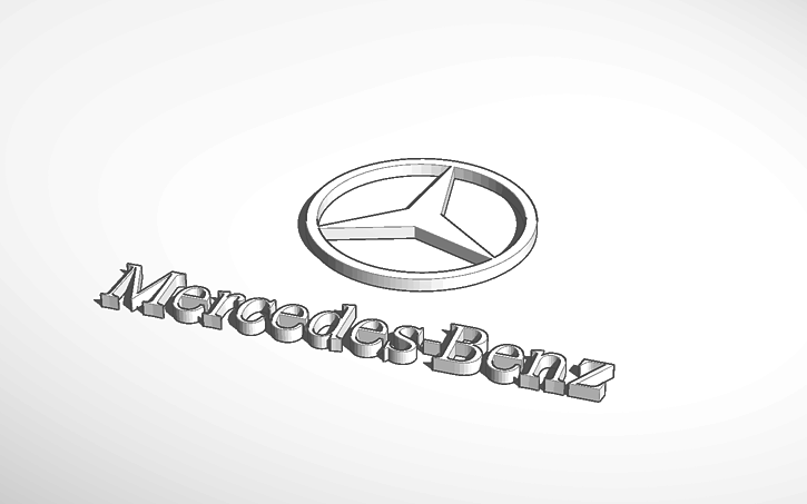 3D design mercedes logo By Atharv.D | Tinkercad