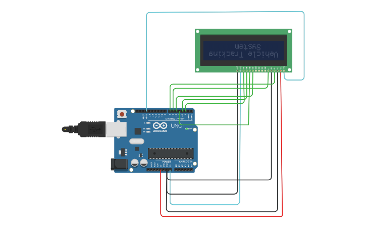 Circuit design GPS CAR TACKER SHUBHAM SOLANKI | Tinkercad