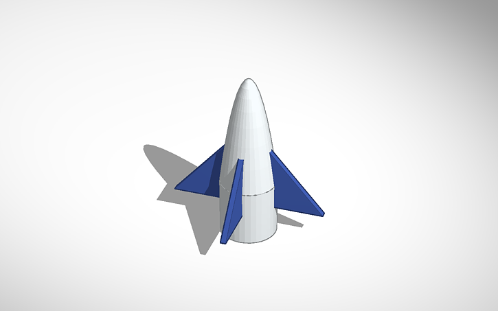 3D design 1/2 IN PVC pipe paper rocket nose cone fins | Tinkercad