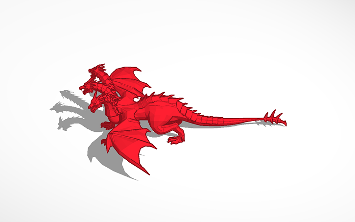 3D design 3 headed Dragons | Tinkercad
