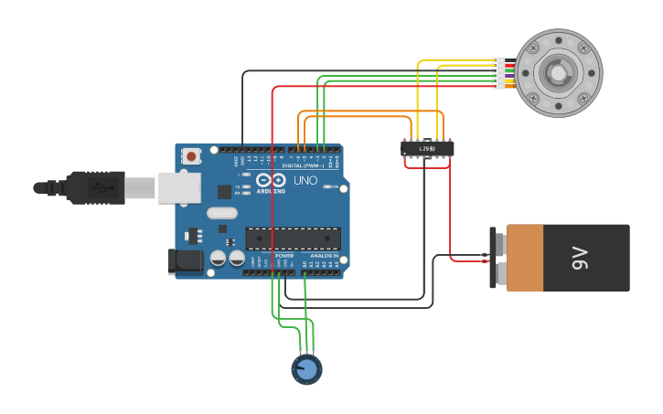 Circuit design DC Motor Encoder | Tinkercad