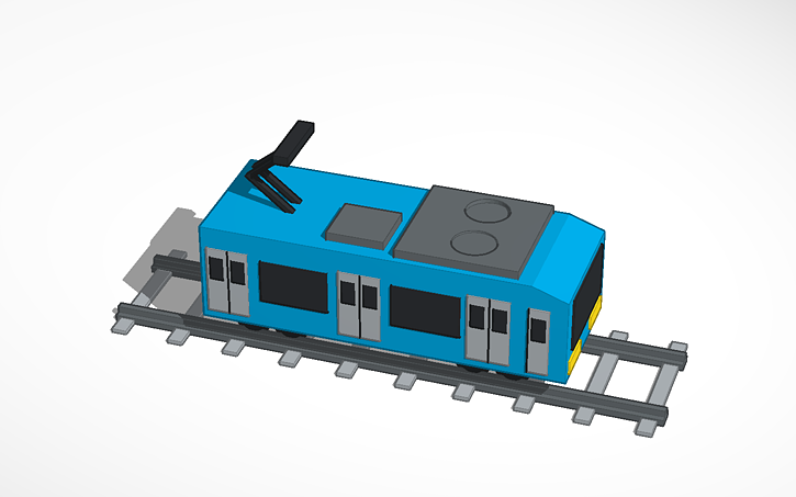 3D design A Train on Tracks | Tinkercad