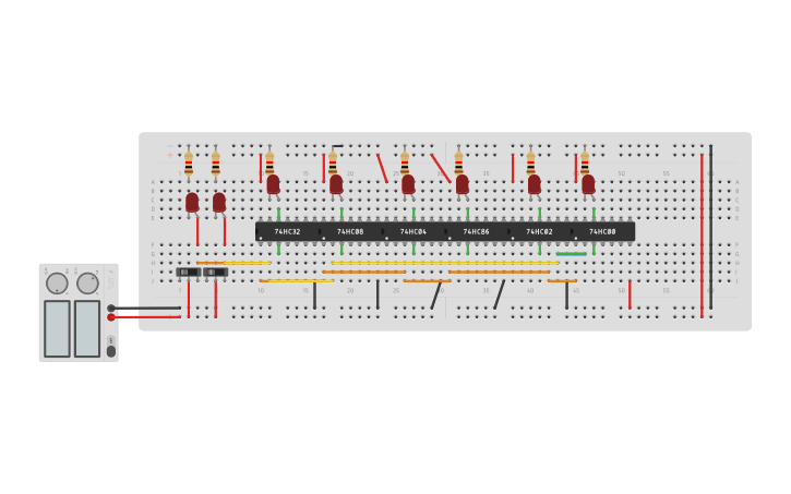Circuit design Logic Gates Implementation | Tinkercad