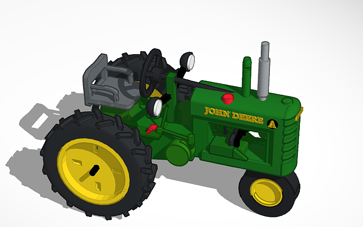 3D design john deere tractor | Tinkercad