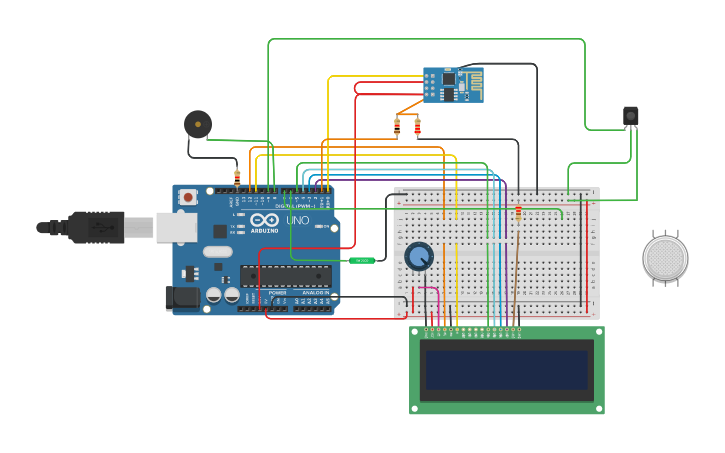 Circuit design SMART HELMET | Tinkercad
