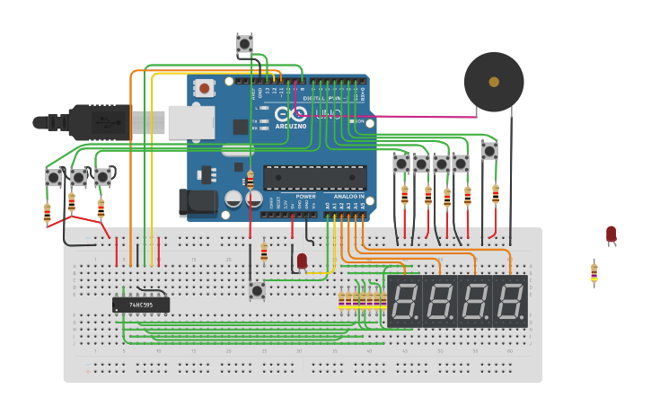 Circuit Design Arduino Countdown Timer Tinkercad