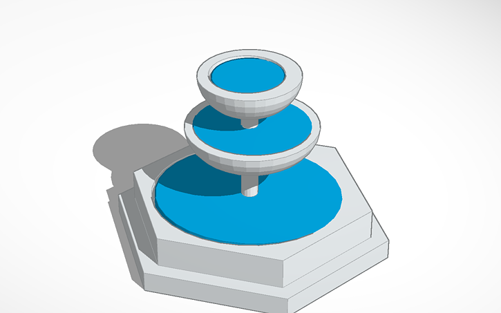 3D design fountain | Tinkercad