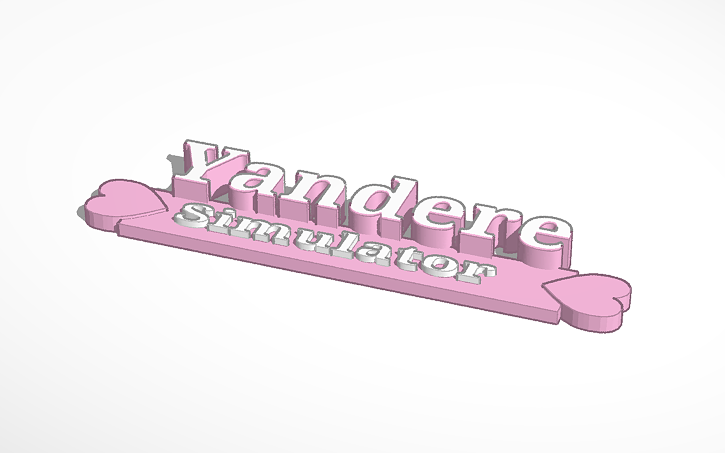 3D design Yandere Simulator Logo | Tinkercad