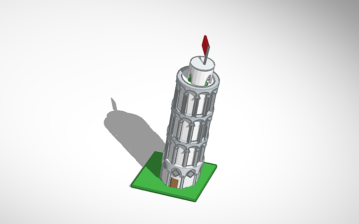 3d Design Tower Of Pisa Tinkercad 