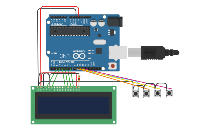 Circuit Design Arduino Stopwatch Tinkercad