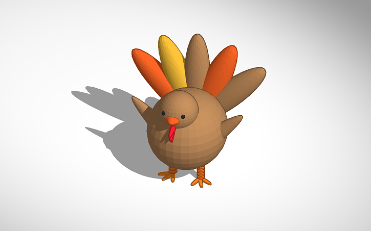 3D design Thanks Giving Turkey! #thanksgiving | Tinkercad
