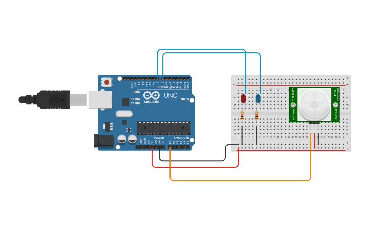 Circuit design capteur infrarouge | Tinkercad