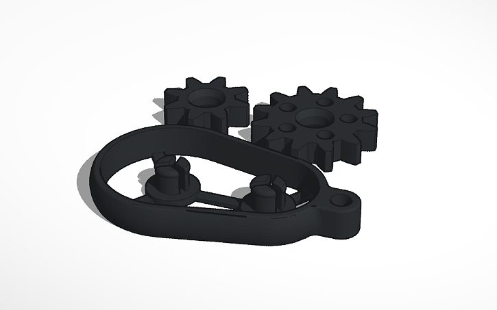 3D design Gear Key Chain 12AB | Tinkercad