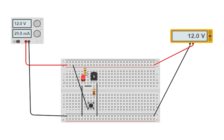 Circuit Design Switching Transistor Tinkercad