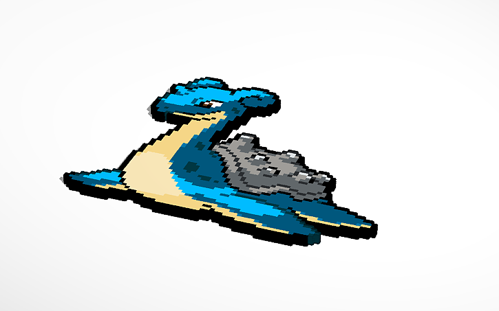 3D design Lapras Pixel Art (Pokemon) | Tinkercad